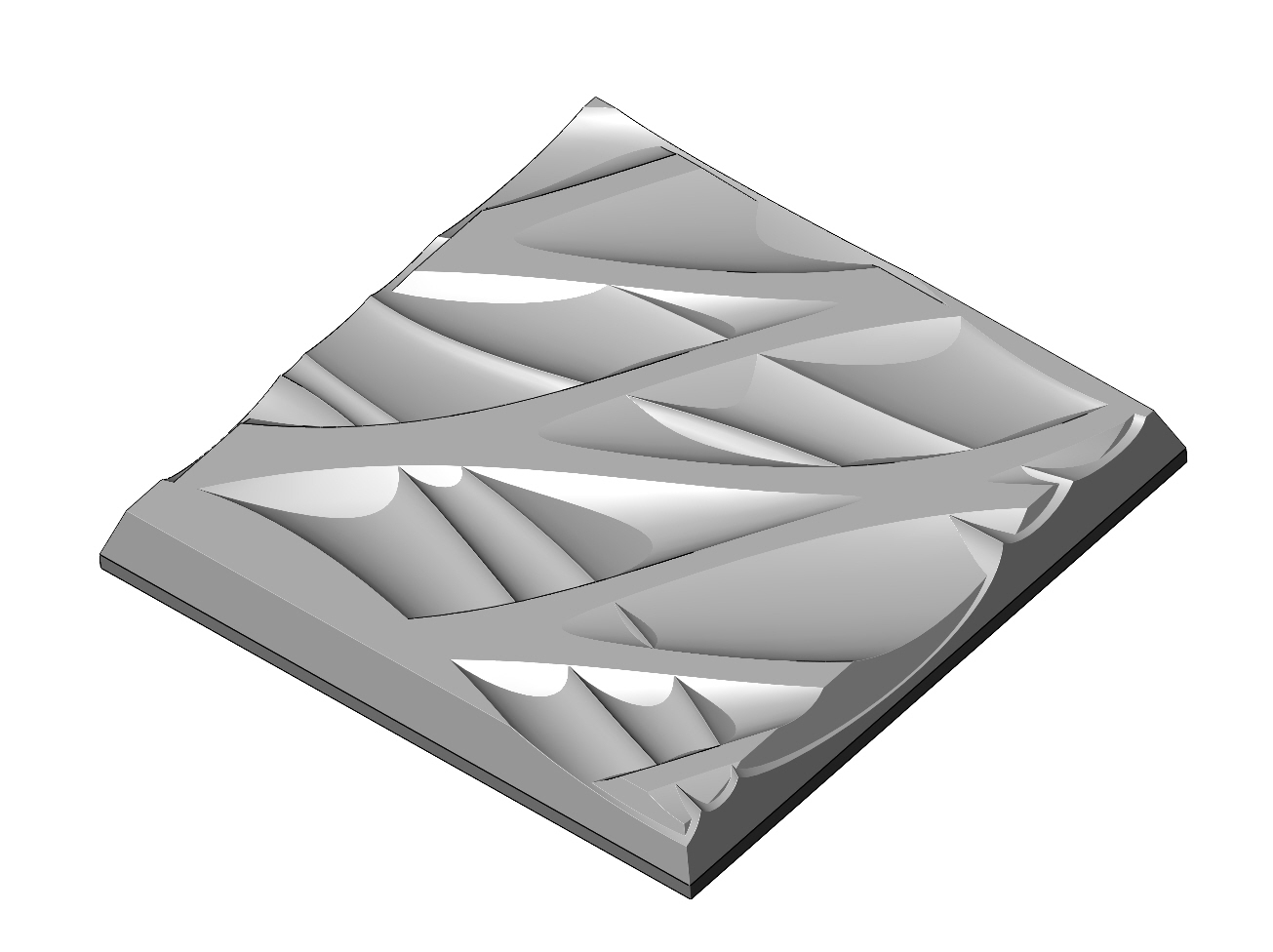 🌊 Abstract mesh relief decor panel N01 3D print model・ STL File for ・Cults