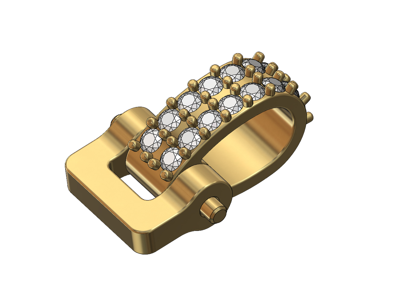 💎 Diamond bail link for a 4mm chain size 3D print model・ STL File for ...