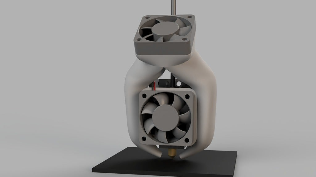 STL file Dual 40mm Fang Fan for Tevo Tarantula with X modular carriage ...