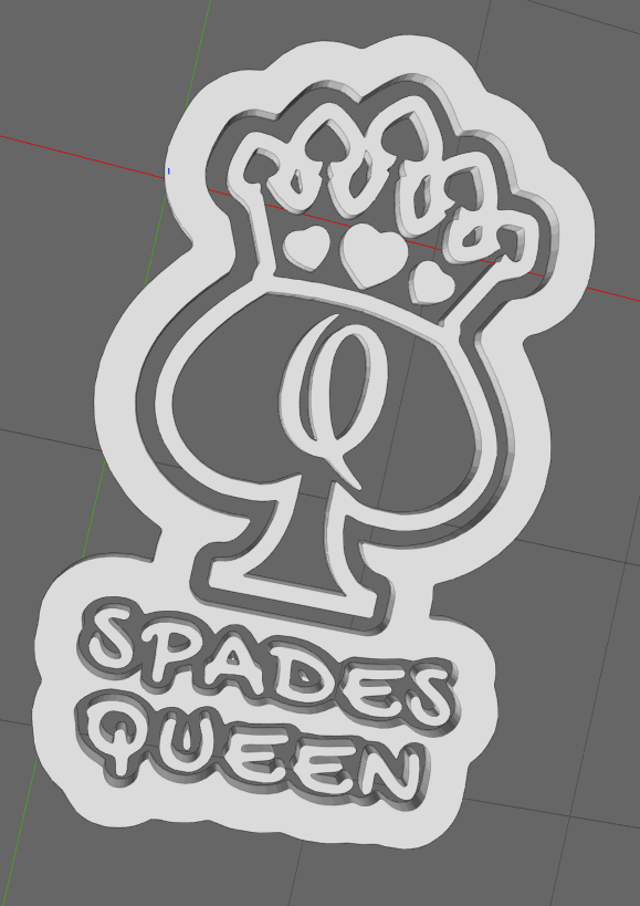 👸 黑桃皇后（QOS）挂画・文件用于 STL ・Cults