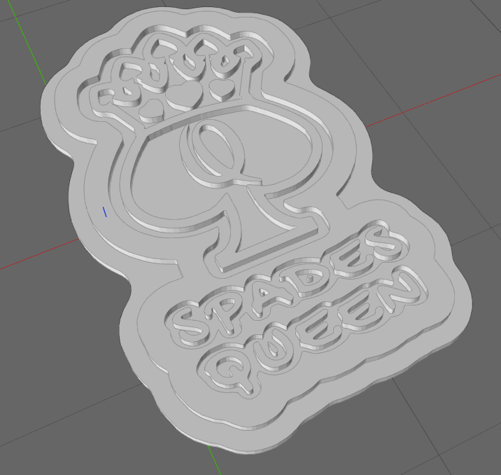 👸 黑桃皇后（QOS）挂画・文件用于 STL ・Cults