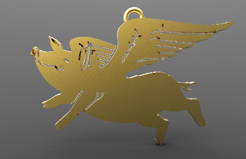 STL file flying Pig 🐖・3D printing idea to download・Cults