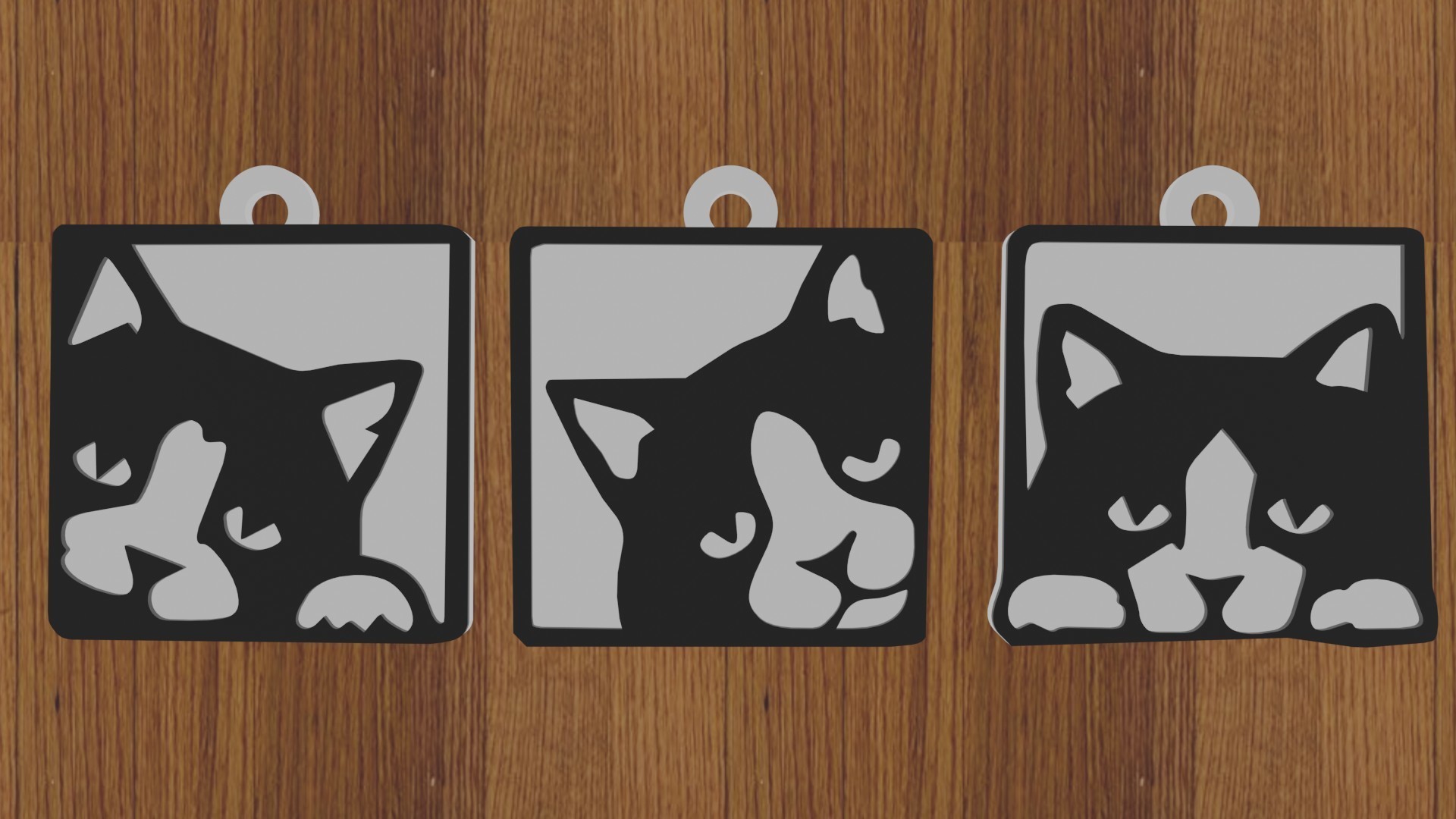 STL file KEYCHAIN CAT 🗝️ ・3D print design to download・Cults