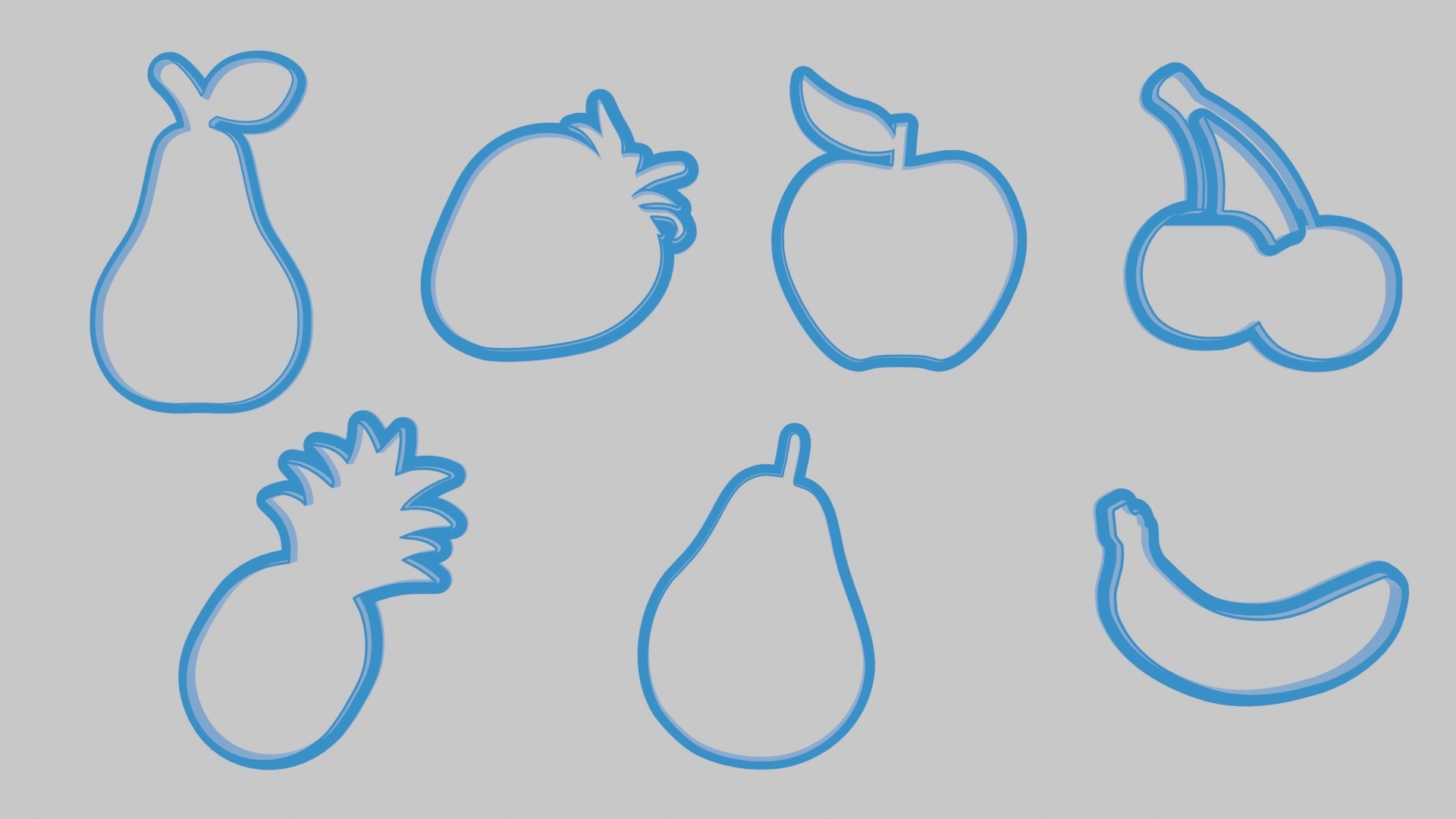 STL file FRUITS COOKIE CUTTER 🍪 ・3D printable model to download・Cults