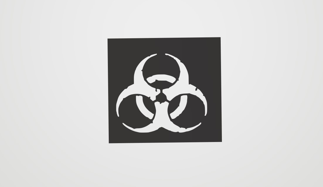 STL file Stencil Biohazard Symbol ☣️ ・Model to download and 3D print・Cults