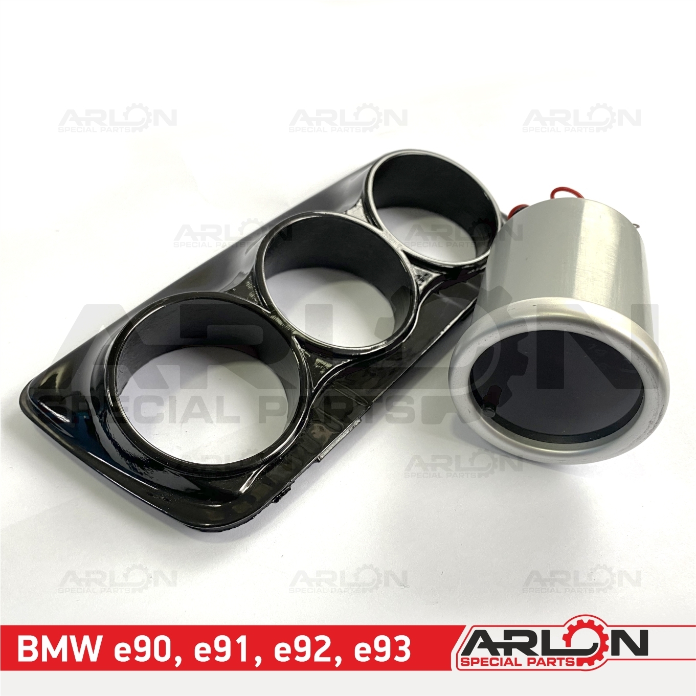 👽 Ash Tray Console Gauge Pod , 3x 52mm, Fits BMW series 3 E90/91/92/93 ...