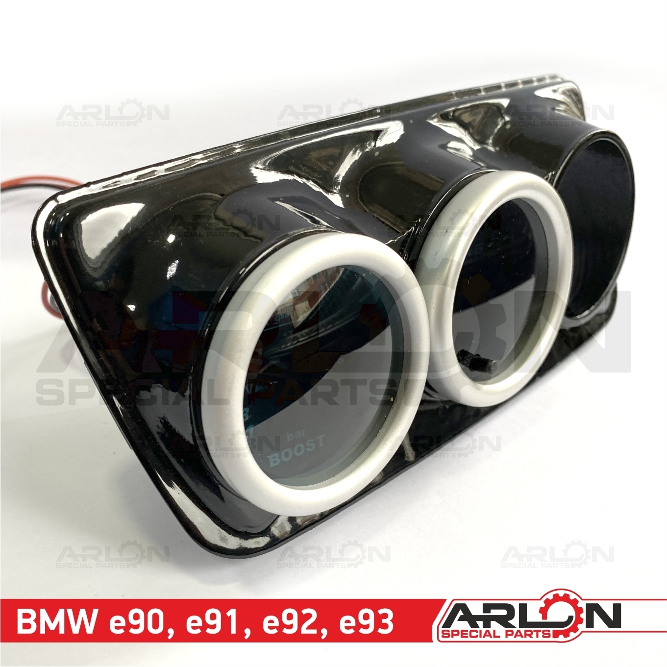 👽 Ash Tray Console Gauge Pod , 3x 52mm, Fits BMW series 3 E90/91/92/93 ...