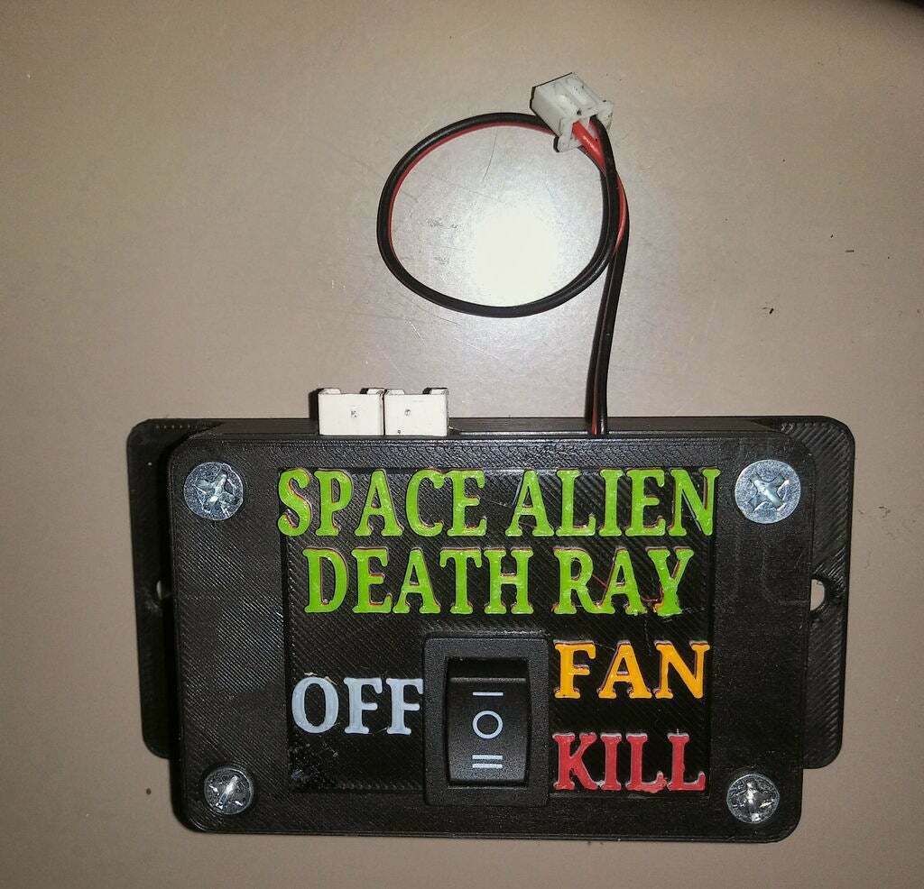 Free STL file Space Alien Death Ray Switch Panel 🛰 ・3D printing idea to ...