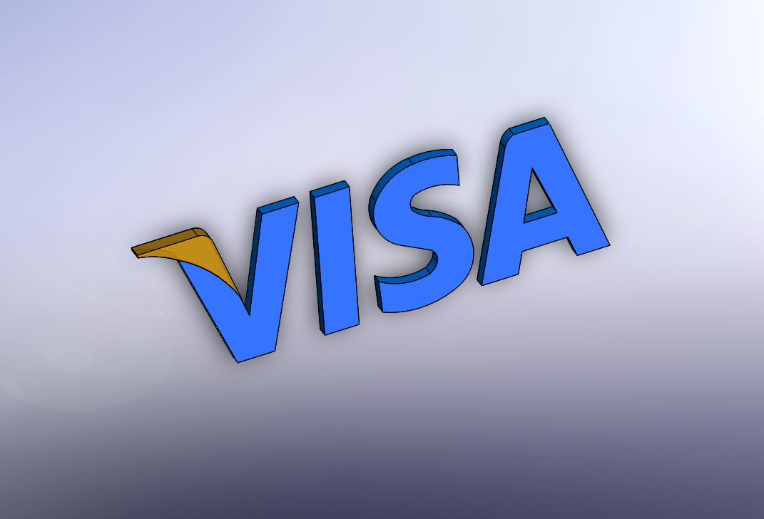 3D file VISA LOGO 👗 ・3D printing template to download・Cults