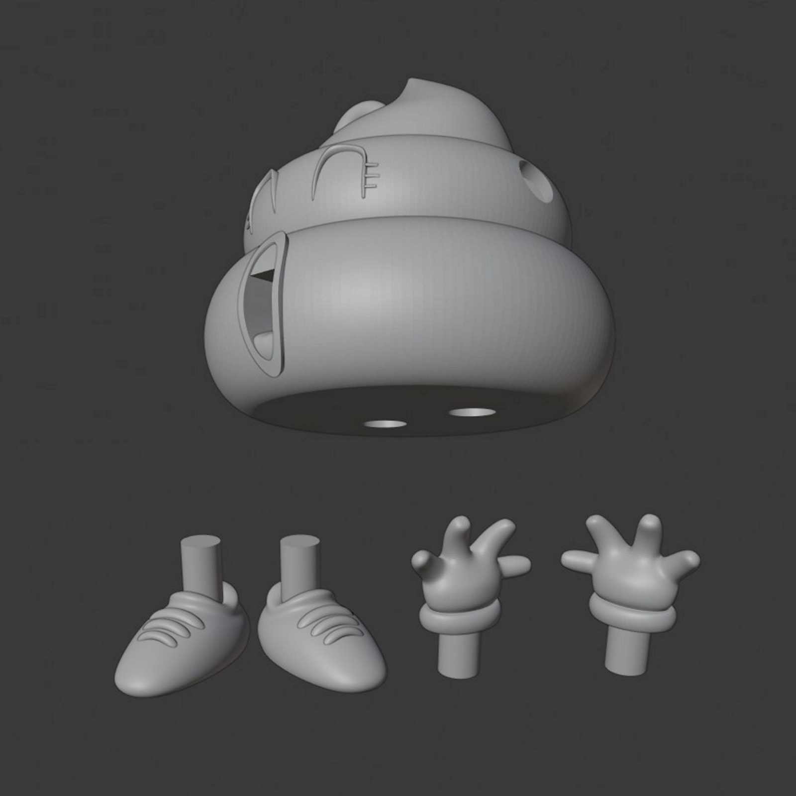 Файл STL UNCHI KEY RING - ARALE PINK POO 🔑 ・3D-печатная модель для ...