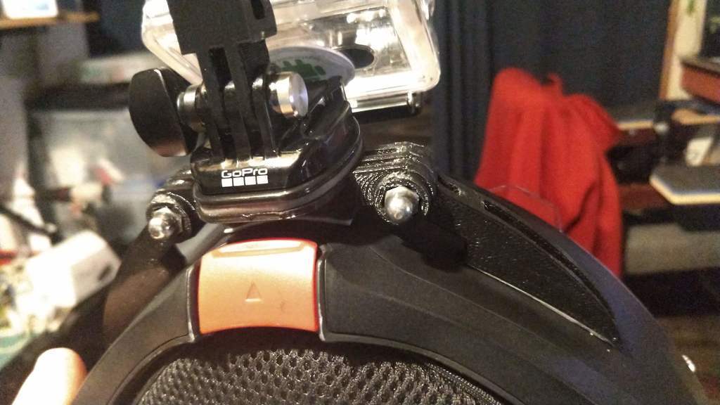 Free STL file Gopro Motorcycle Helmet Chin Mount (Motoradds clone) 🏍️ ...