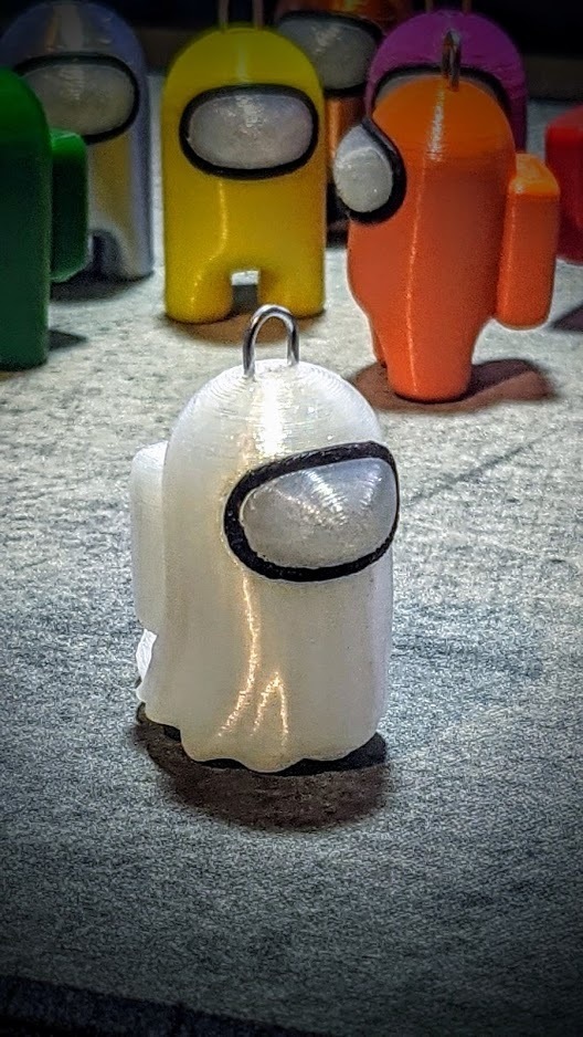 Free STL file Among Us Ghost Keychain 👻 ・3D printer model to download・Cults