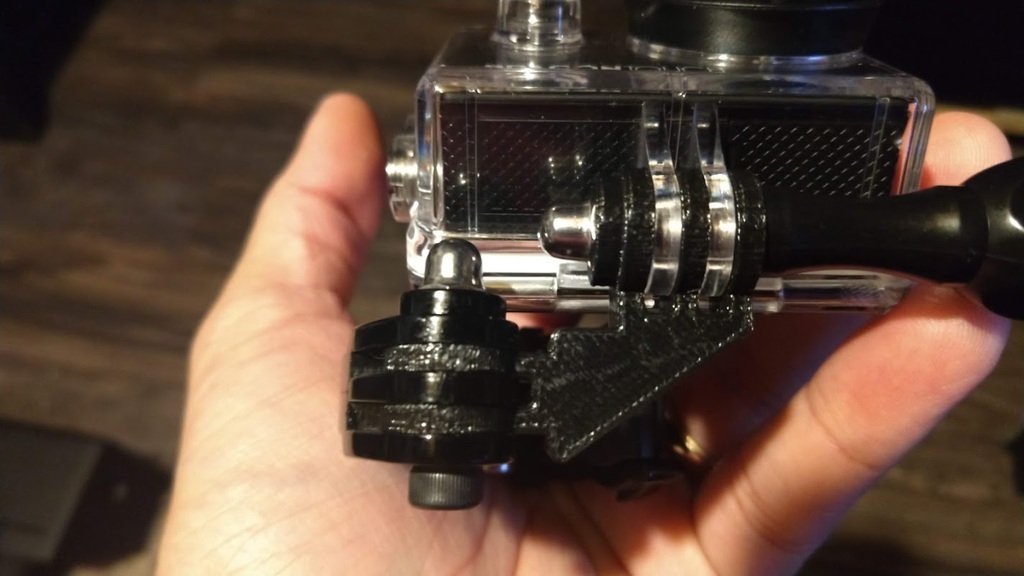 Free STL file Gopro Motorcycle Helmet Chin Mount (Motoradds clone) 🏍️ ...