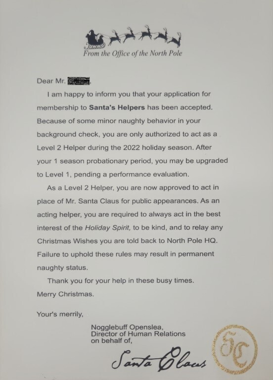 Free STL file Santa Claus Embossing Stamp & Impersonator North Pole Authorization Letter ...