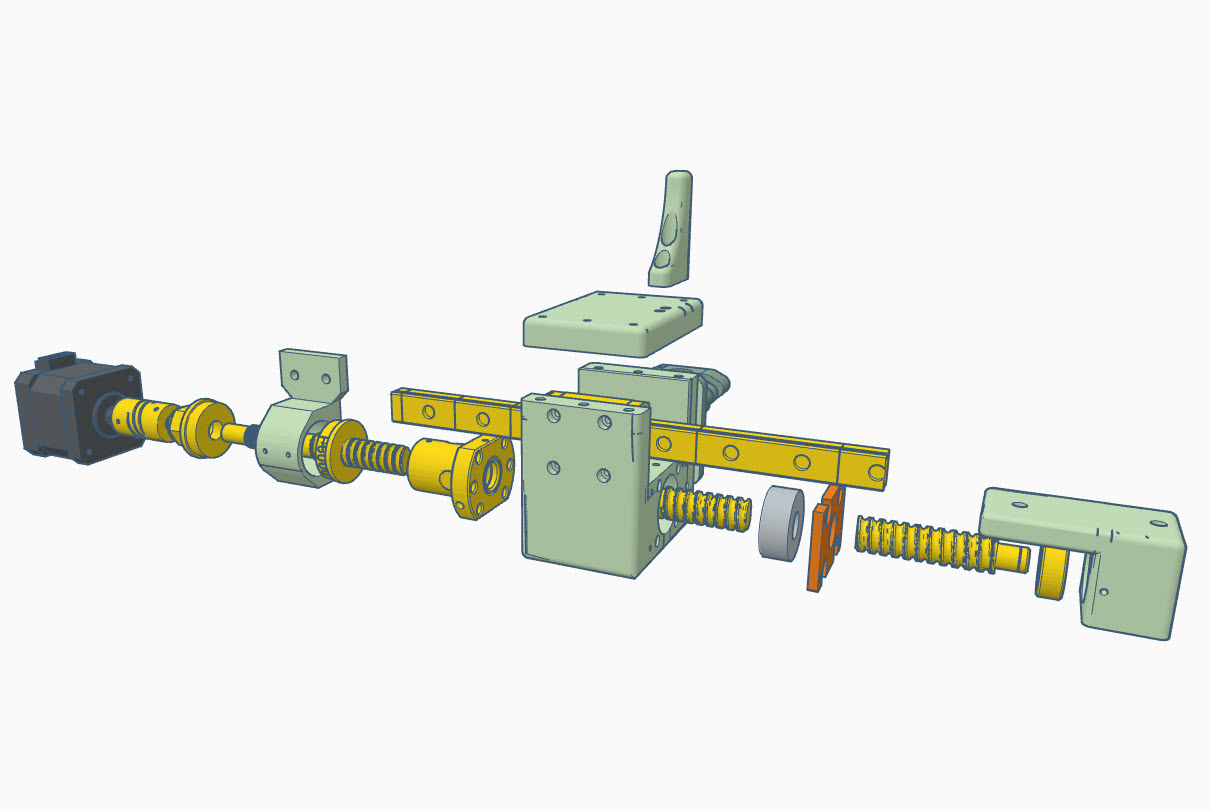 Free STL file SFU 1204 ball screws upgrade for HCE beltless 🖨️ ・3D ...