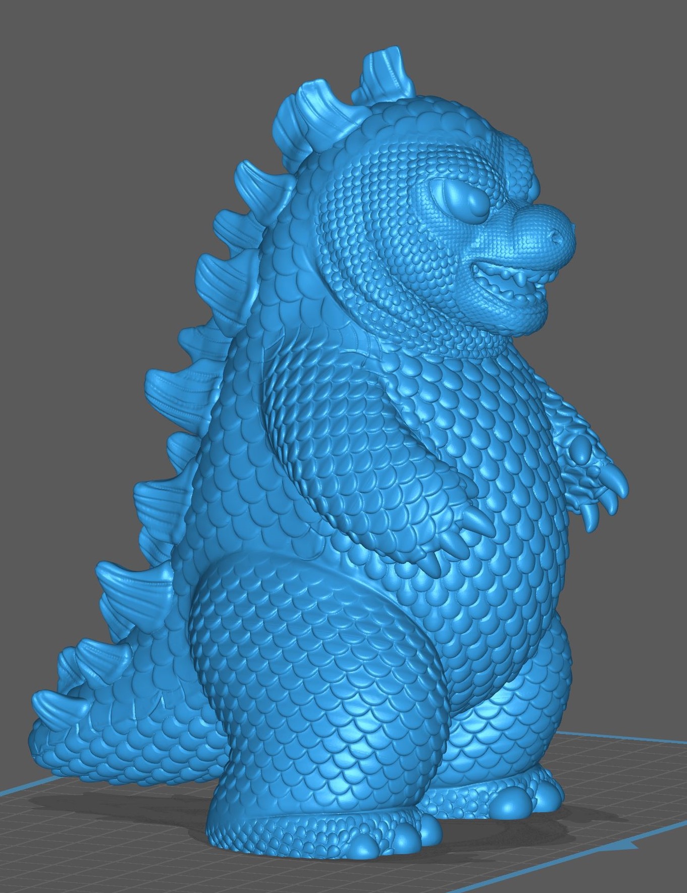 🎨 GODZILLA ( CHUBBY )・ STL File for ・Cults
