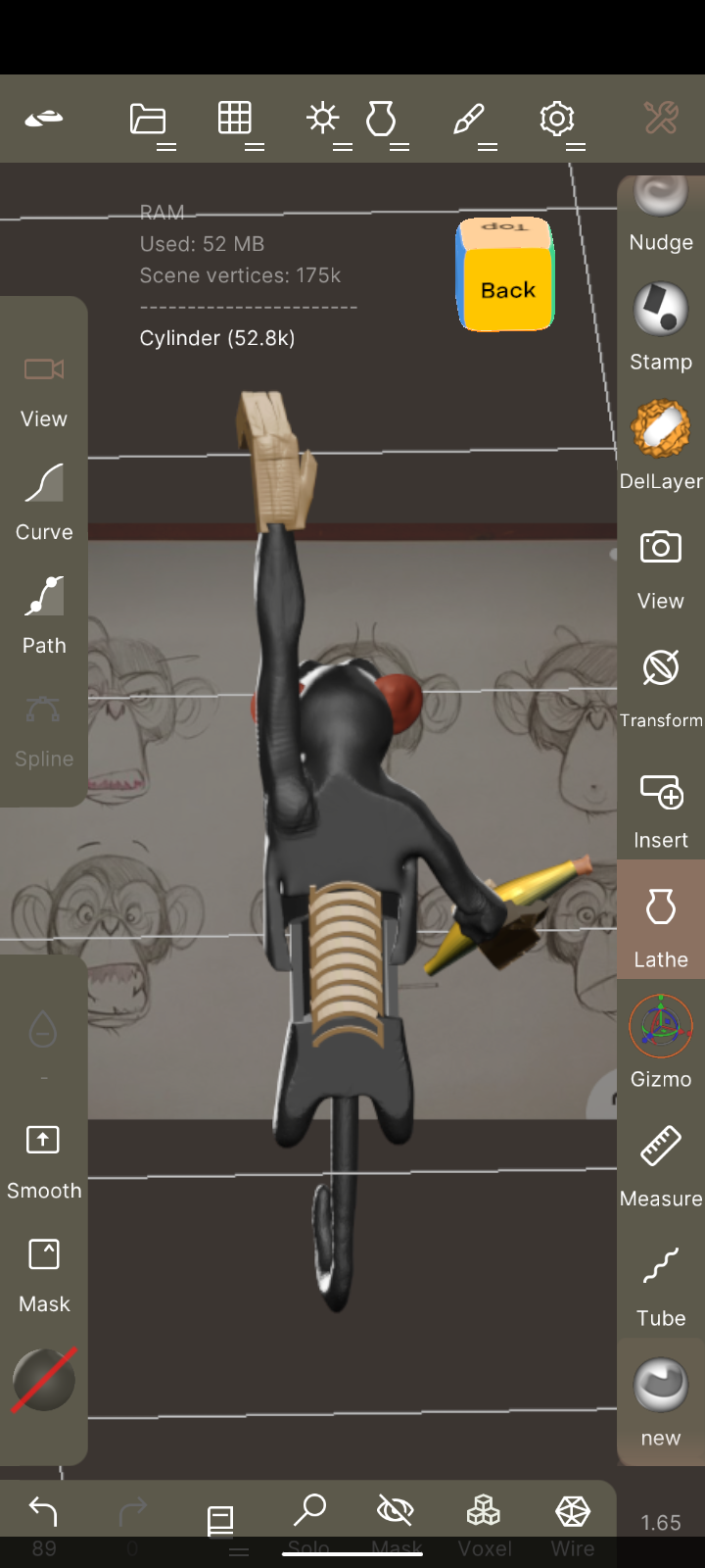 OBJ file Hanging monkey 2 🐒 ・3D printing model to download・Cults
