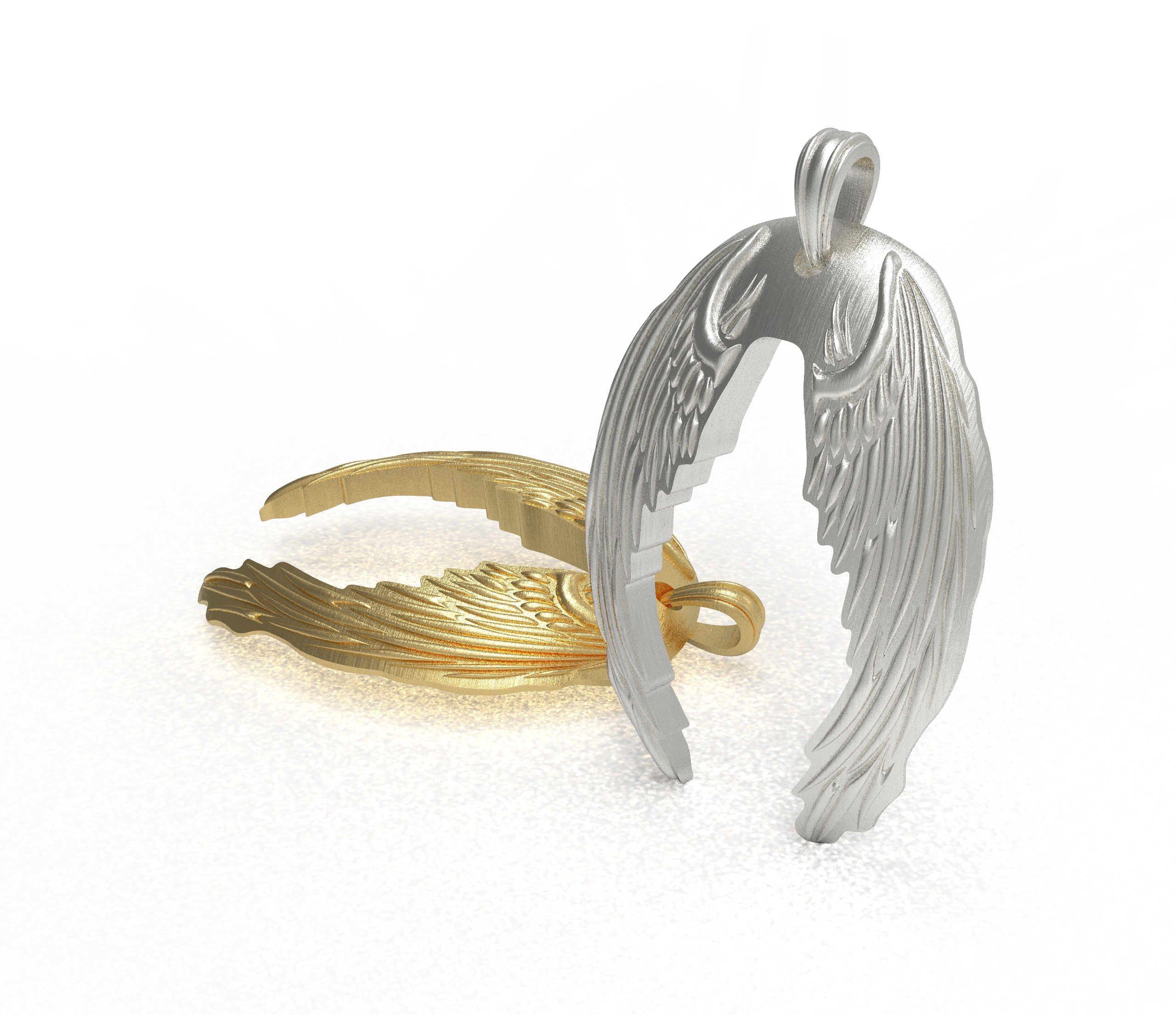 3D file wings pendant 🪶・3D printable model to download・Cults