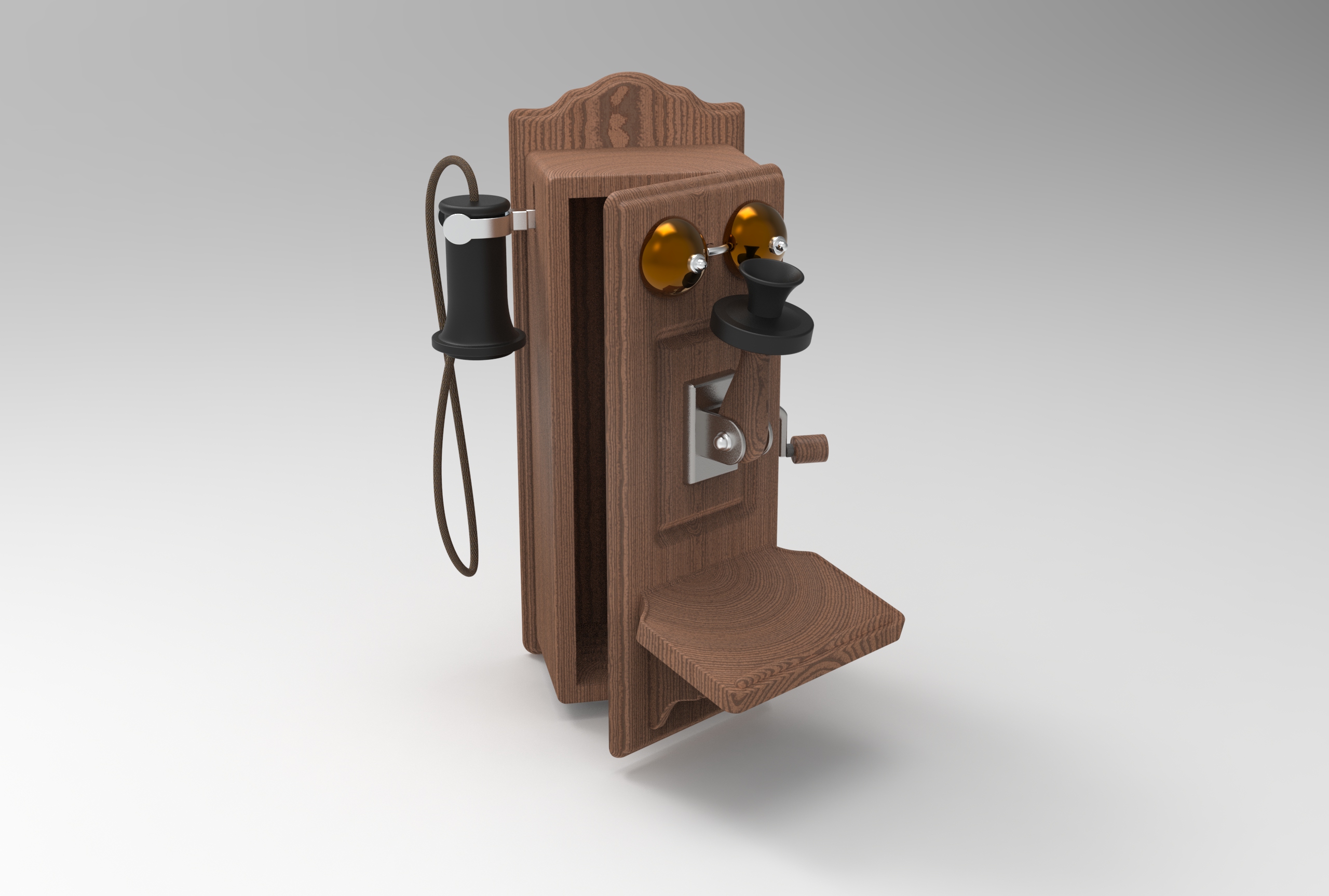 3D file antique wall phone 📞 ・3D printing model to download・Cults