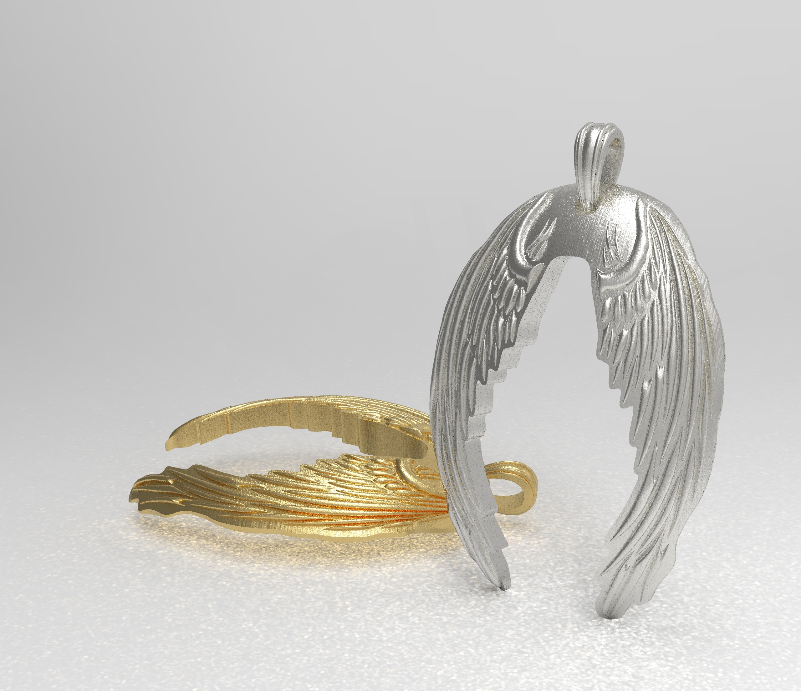 3D file wings pendant 🪶・3D printable model to download・Cults