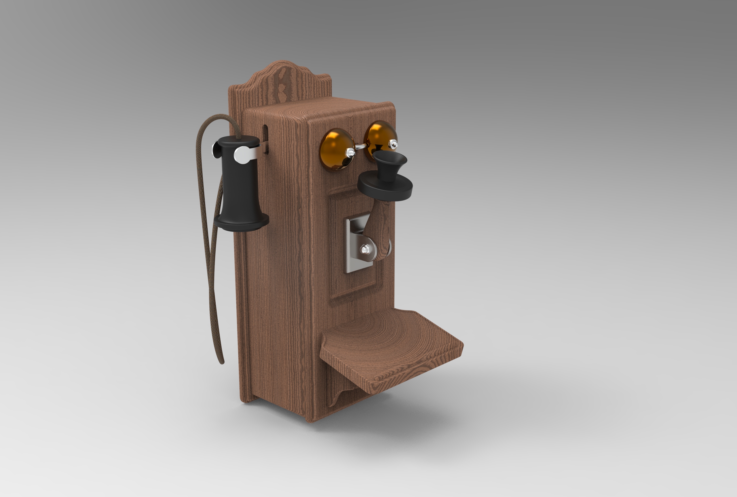 3D file antique wall phone 📞 ・3D printing model to download・Cults