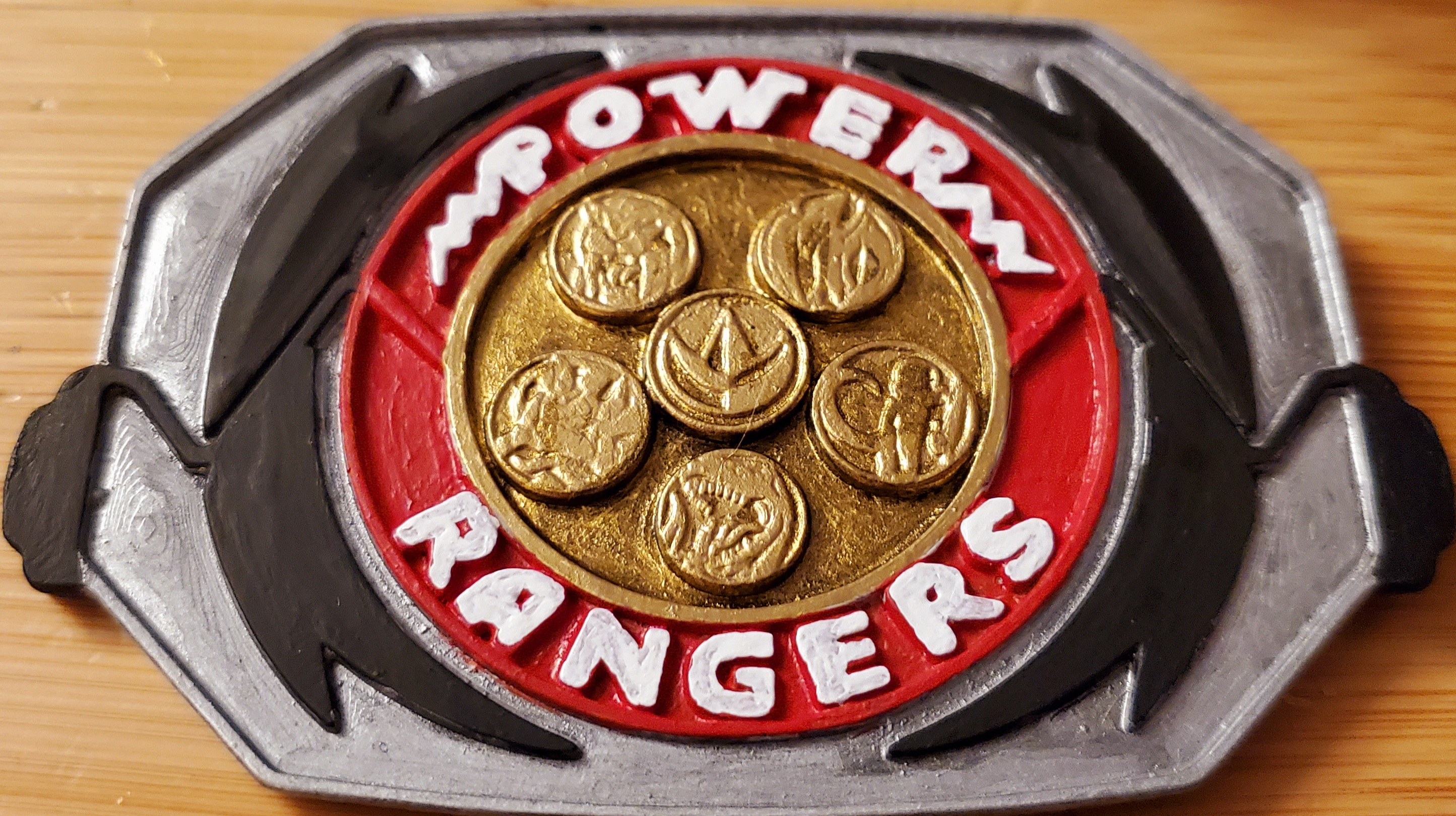 3D printing MMPR Mighty Morphin Power Rangers Plaque / Sign • made with ...