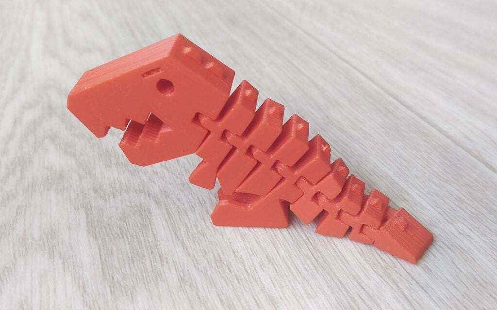 3D printing Flexi Rex with stronger links・Cults