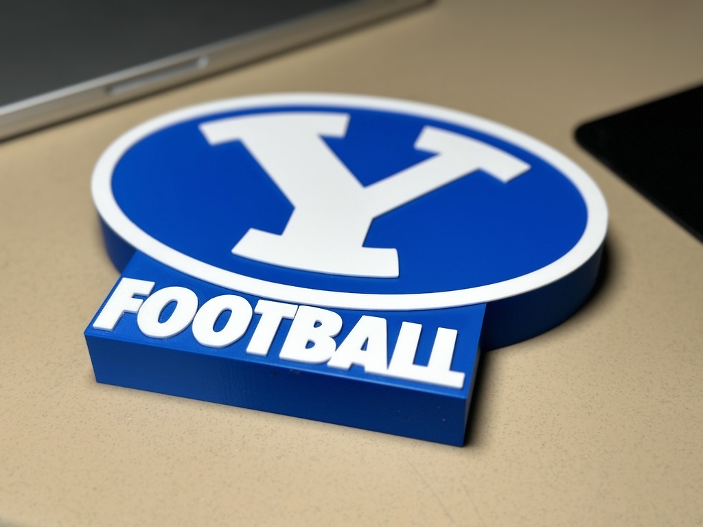 🏈 BYU Football Logo・Free 3D File for ・Cults