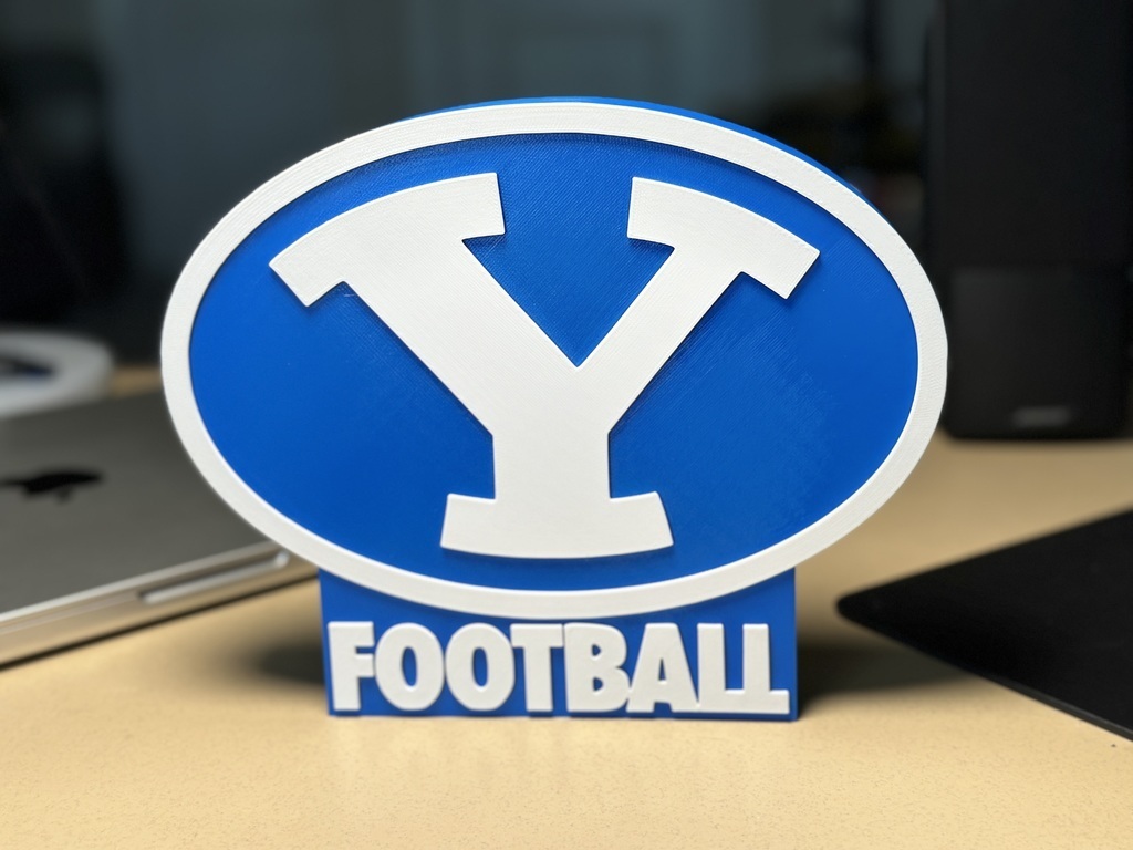 🏈 BYU Football Logo・Free 3D File for ・Cults