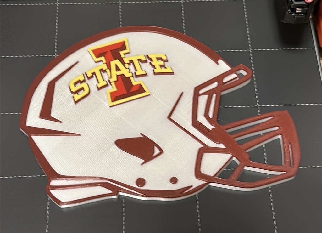 🏈 Iowa State Football Helmet w/ Stand・Free 3D File for ・Cults