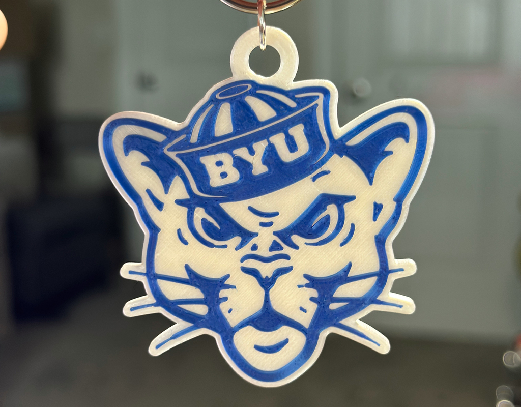🗝️ BYU Sailor Keychain・Free 3D File for ・Cults