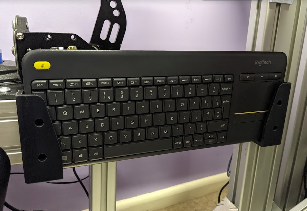 ⌨️ Sim Racing Keyboard mount (logitech K400+)・ STL File for ・Cults