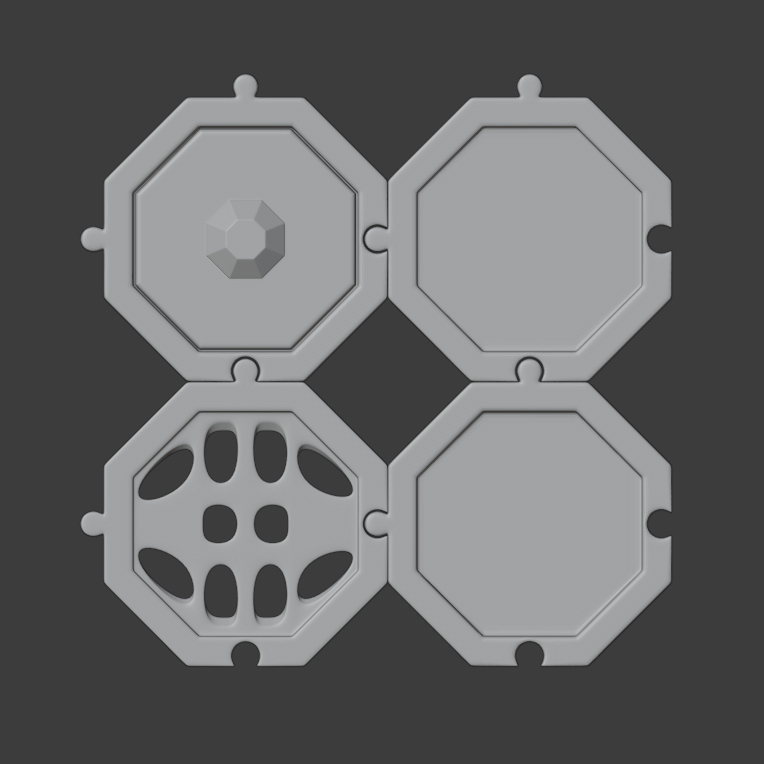 STL file OCTAGONAL MODULES 🎨・3D printing model to download・Cults