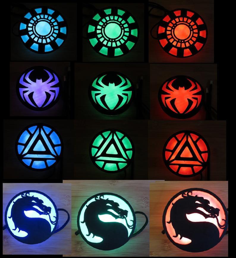 🦸‍♂️ LED Medallion, Wearable as Belt Buckle, Necklace, Strap-on Chest ...