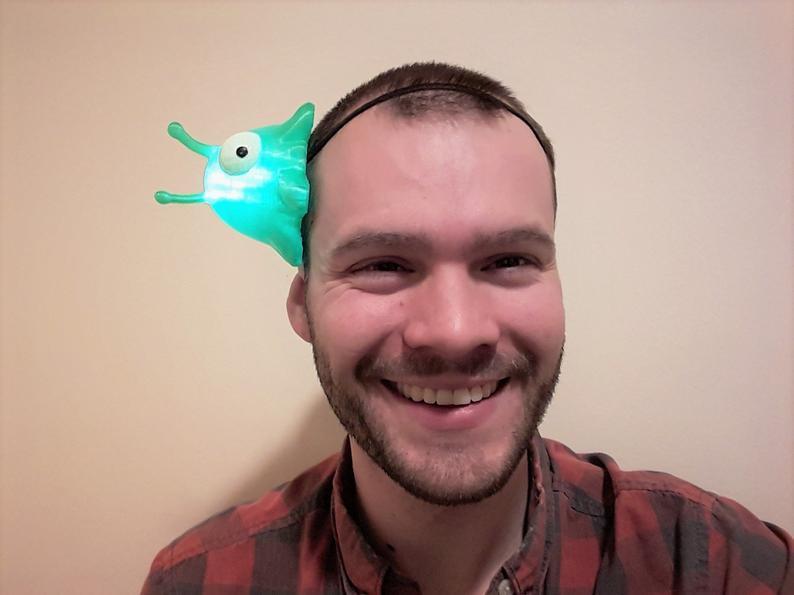 🧠 Futurama Brain Slug Cosplay, LED Light Up Casual Costume, Wearable ...