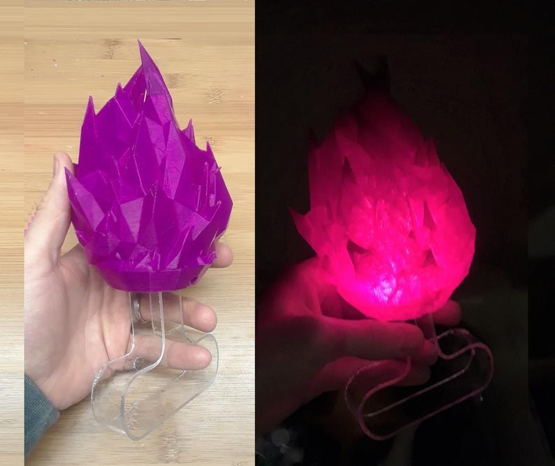 🔥 Low Poly Fire, Promare Burnish Lio Flame Cosplay, Light up LED ...