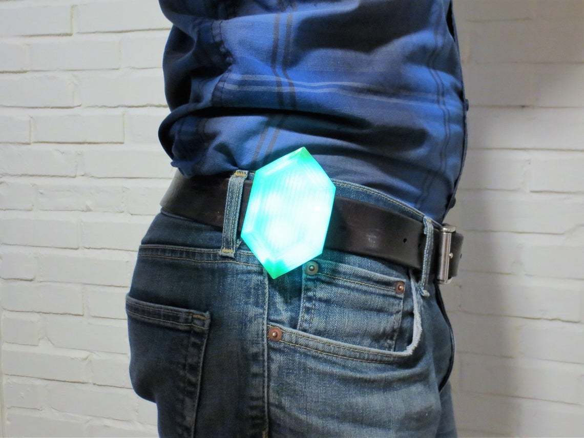 ⬆️ Glowing Wearable Rupee, LED Light up BOTW Zelda Link Lit Prop Gem ...