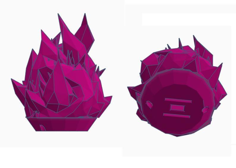 🔥 Low Poly Fire, Promare Burnish Lio Flame Cosplay, Light up LED ...