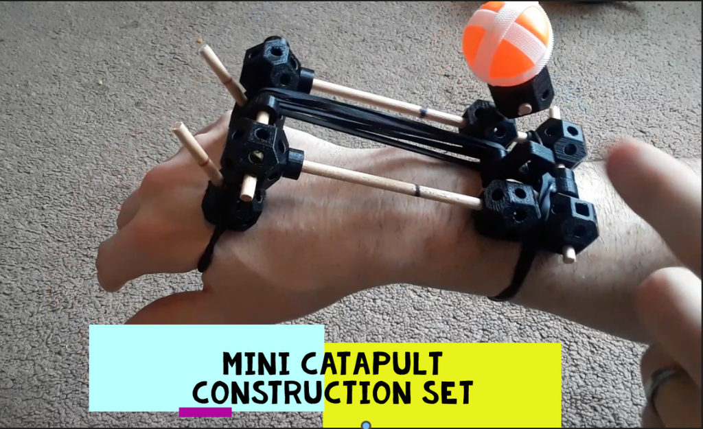 🚧 Mini Catapult Construction Playset・Free 3D File for ・Cults