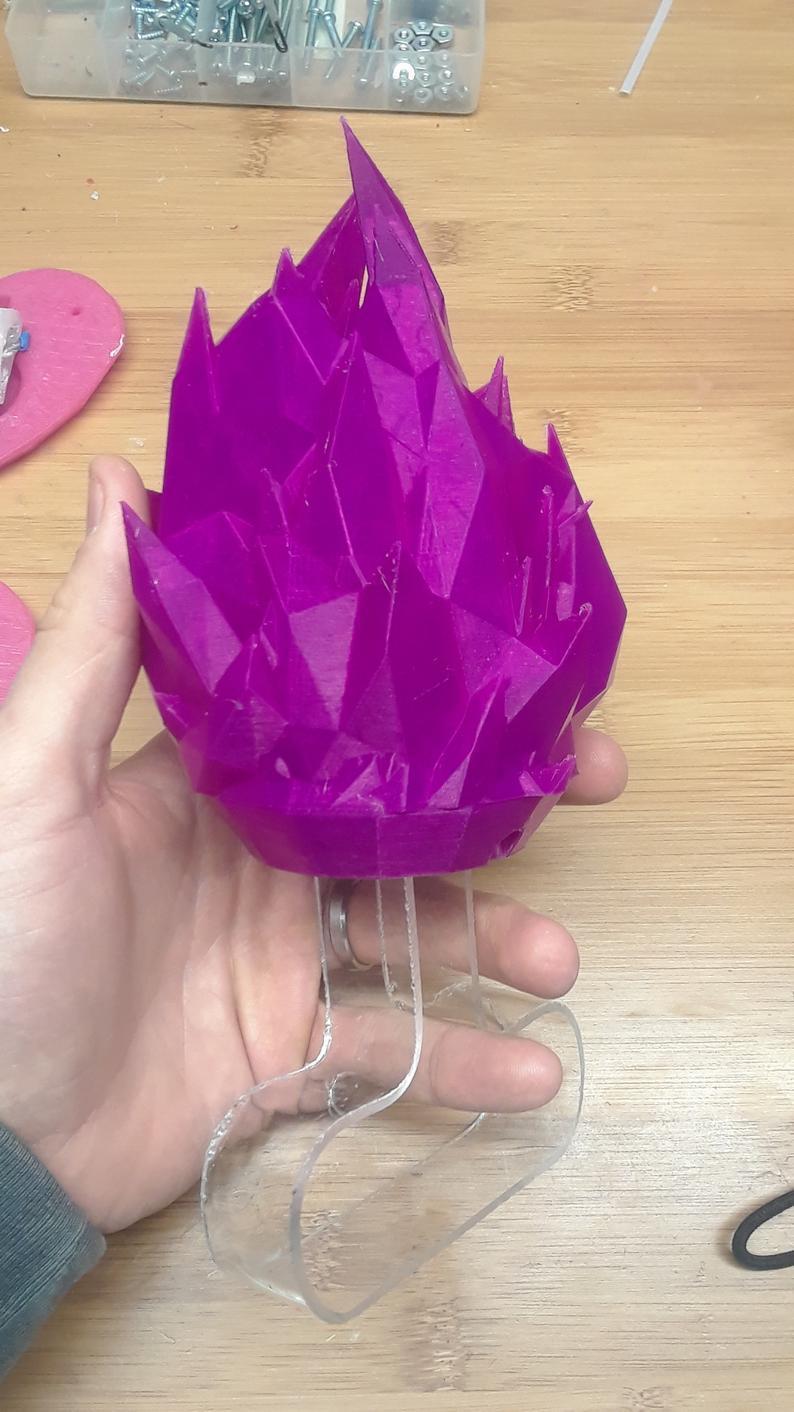 🔥 Low Poly Fire, Promare Burnish Lio Flame Cosplay, Light up LED ...