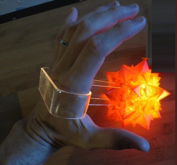 💥 Floating Explosion Cosplay! Light up LED Wearable Handheld Float ...