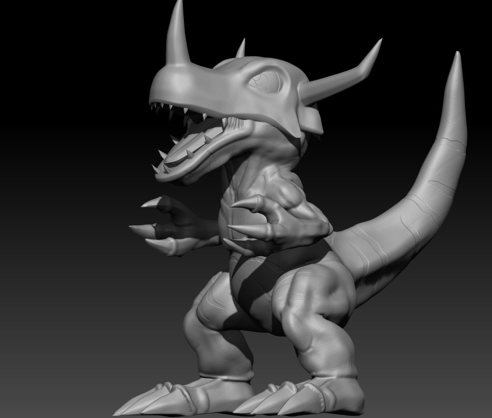 3D file Greymon - Digimon Adventure 🐉・3D printer model to download・Cults