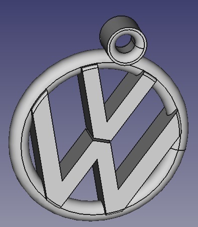 🔑 Raised VW key ring・Free STL File for ・Cults