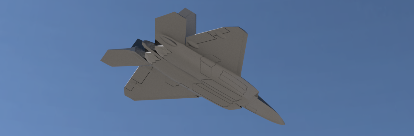 ️ F-22 Raptor aircraft airplan・ STL File for ・Cults