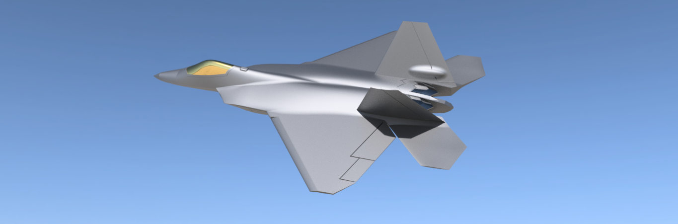 ️ F-22 Raptor aircraft airplan・ STL File for ・Cults