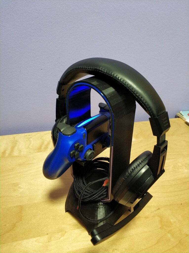 Free STL file Headphone & Ps4 Controller Stand 🎧 ・3D print object to ...