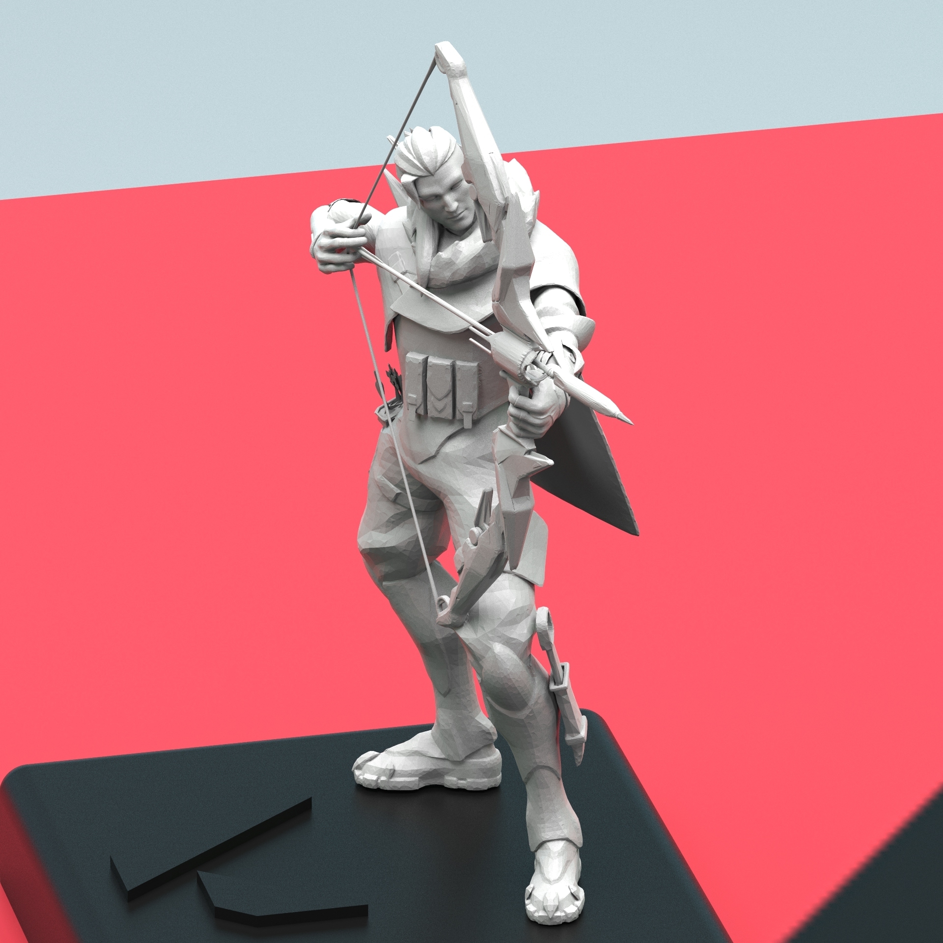 Free STL file Valorant- SOVA High poly model with base 🎨・3D printing ...