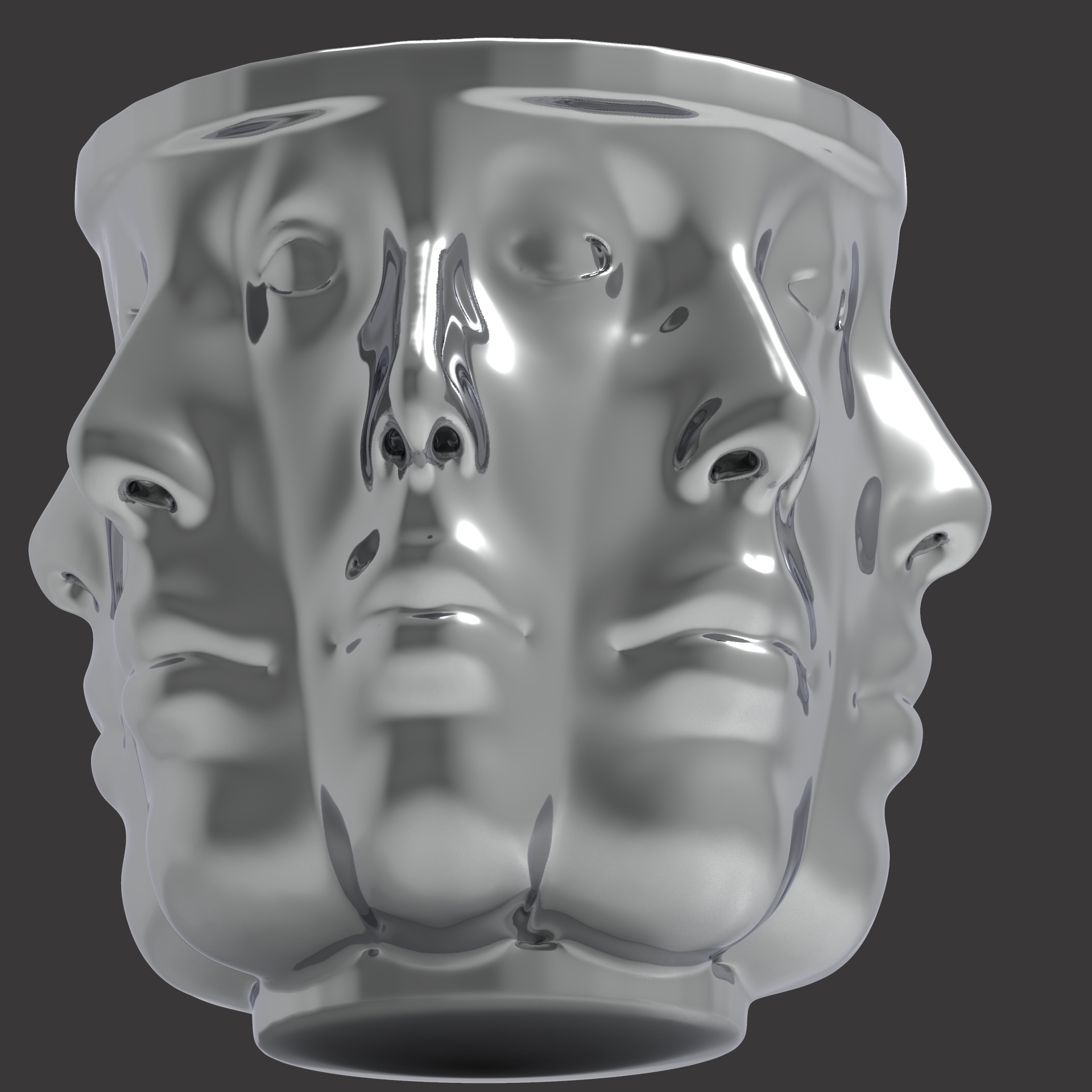 Free STL file PolyHead Pot 🪴 ・3D printing idea to download・Cults