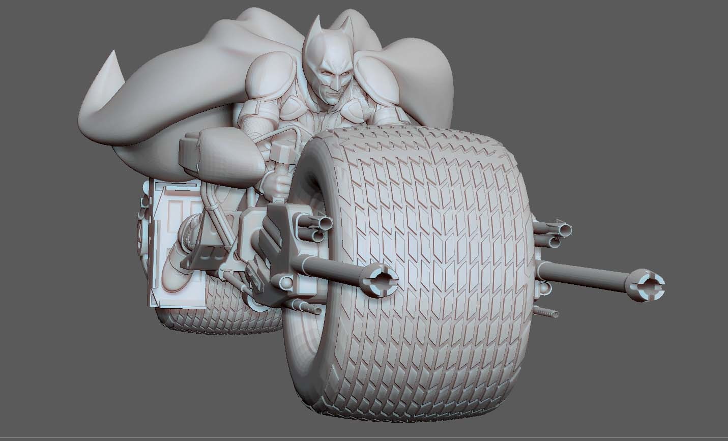 STL file BATMAN ON BATPOD DARK KNIGHT DC MOVIE WITH JOINT 3D print ...