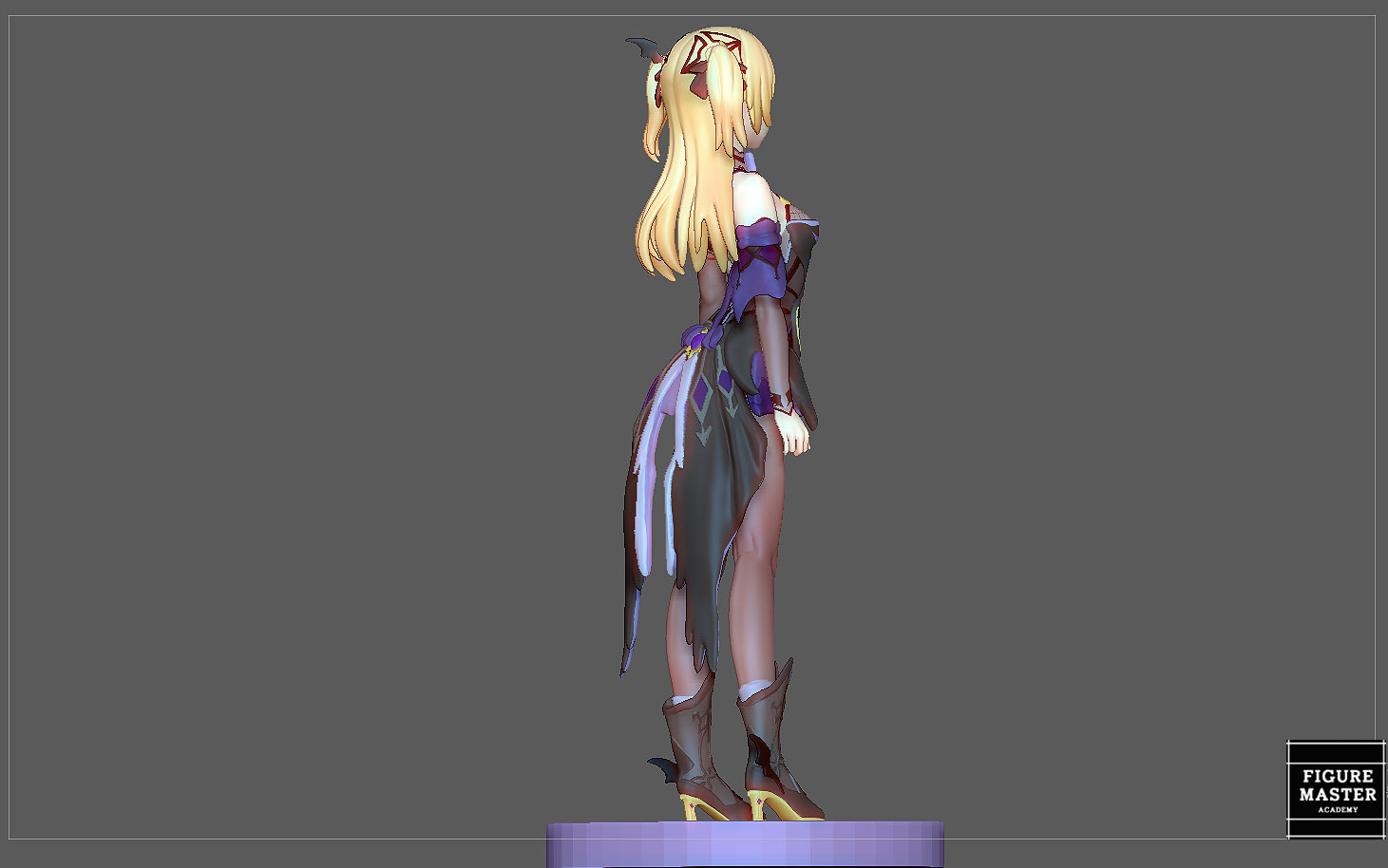 STL 文件 FISCHL GENSHIN IMPACT STATUE CUTE GIRL GAME CHARACTER ANIME 👧 ・可 ...